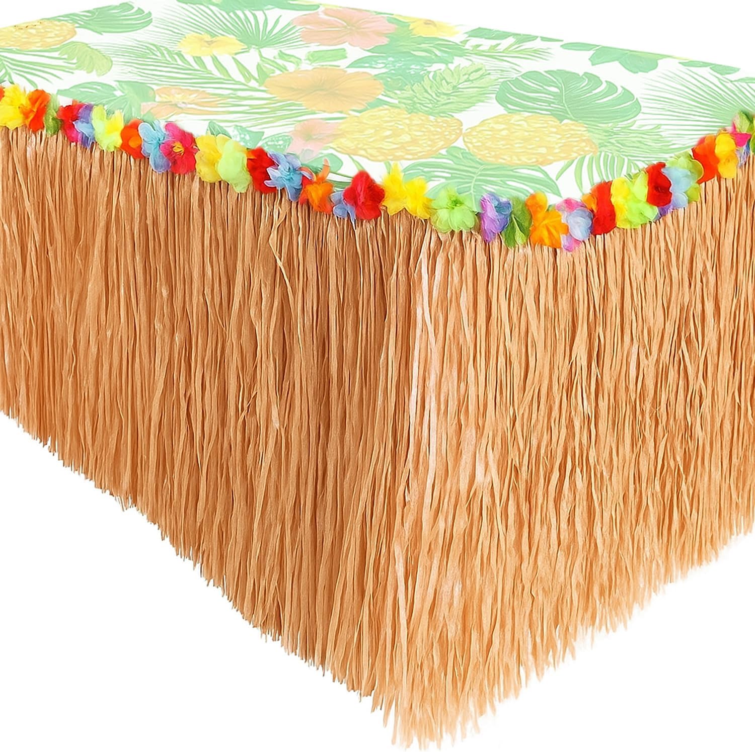 9 Feet x 29.5" Luau Grass Table Skirt - Hawaiian Theme Party Skirt with ...