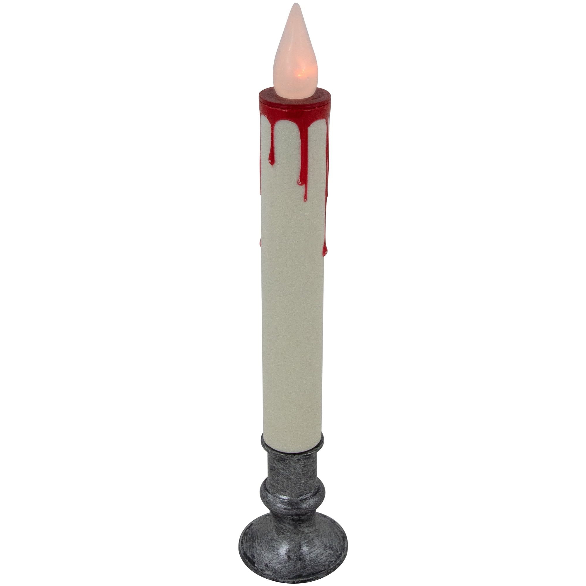9" Flickering LED Halloween Candle Lamp with Dripping Blood Effect ...