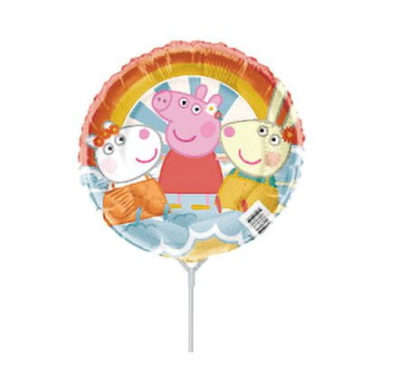 9" Foil Peppa Pig Balloon with Stick - Walmart.com