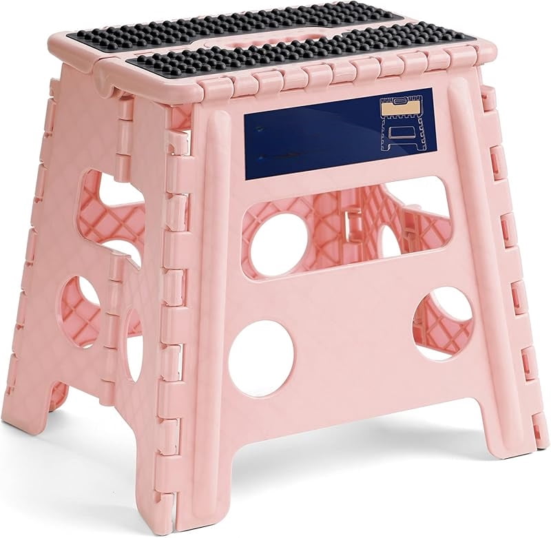 9" Folding Step Stool for Adults and Kids Holds Up to 300 lbs,Non-Slip ...