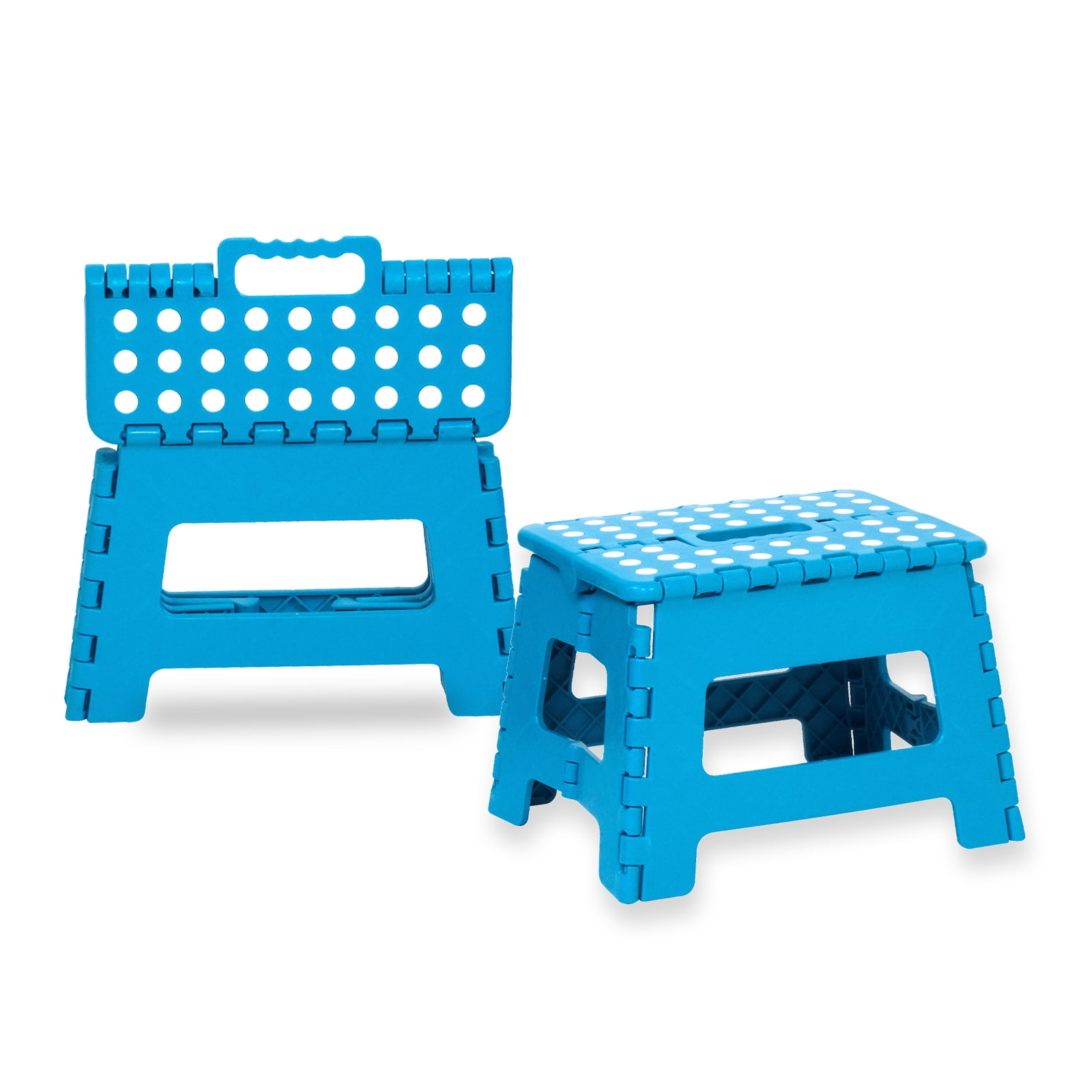 9" Folding Step Stool for Adults or Kids, Sturdy Non-Slip Footstool ...