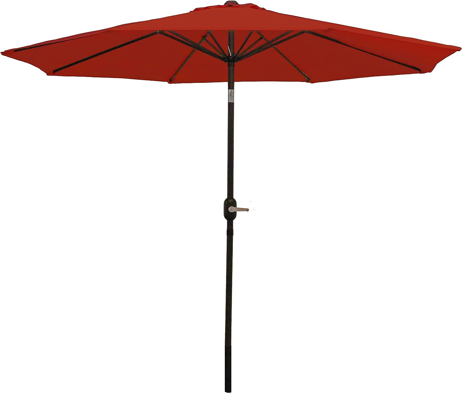 9-Foot Patio Umbrella - Push-Button Tilt And Crank Handle - Aluminum ...