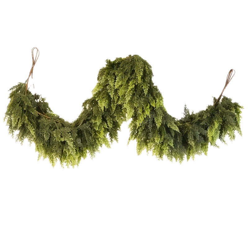 9 Ft Christmas Garland - Artificial PE Cedar Garland, Norfolk Greenery ...