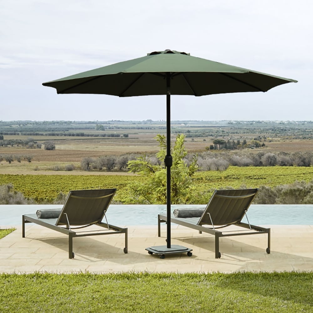 9 Ft Green Patio Umbrella with Tilt and Crank - Walmart.com