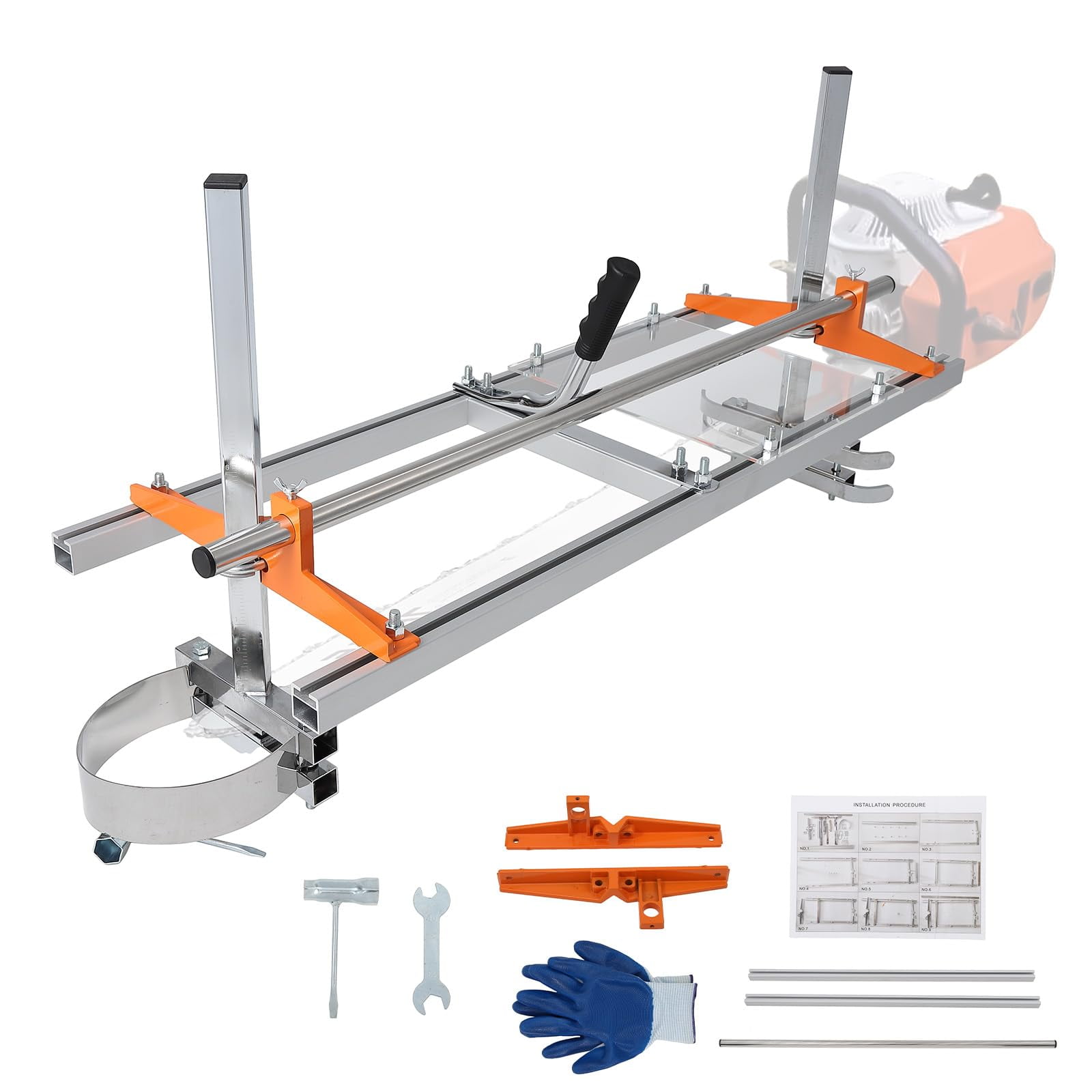 Mill Guide System with Chainsaw Mill 14 to 36 Inch Portable Planking ...