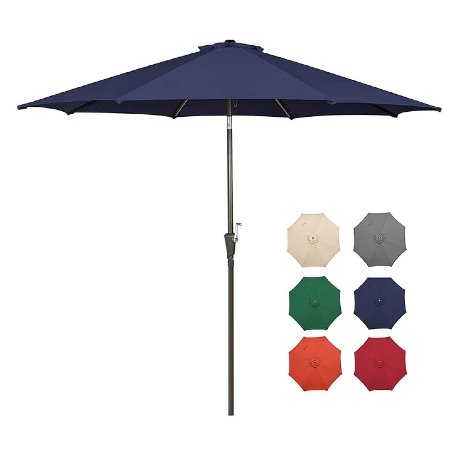 9 Ft Patio Umbrella Outdoor Table Umbrellas With Push Button Tilt&Crank ...