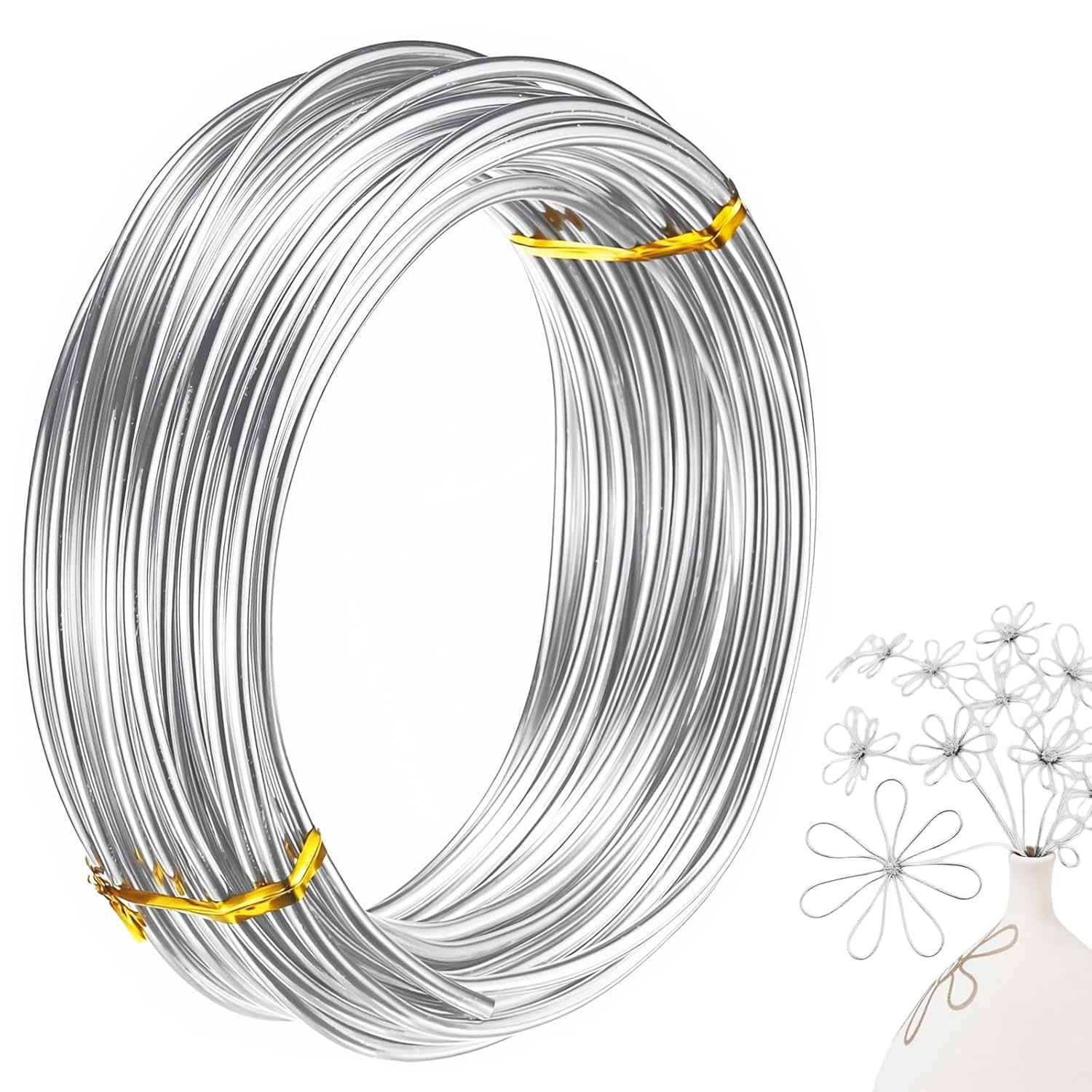 9 Gauge 50 Feet Aluminum Craft Wire，Bendable Metal Armature Wire for ...