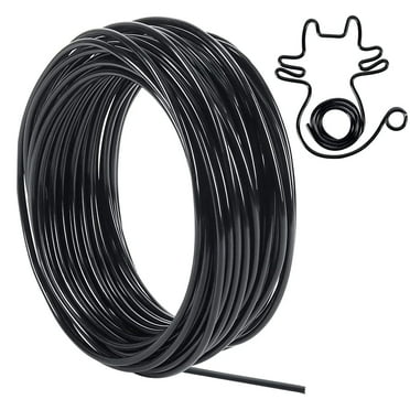 Round Anodized Aluminum Wire Bendable Metal Craft Wire for DIY Jewelry Craft Making Black 12 ...