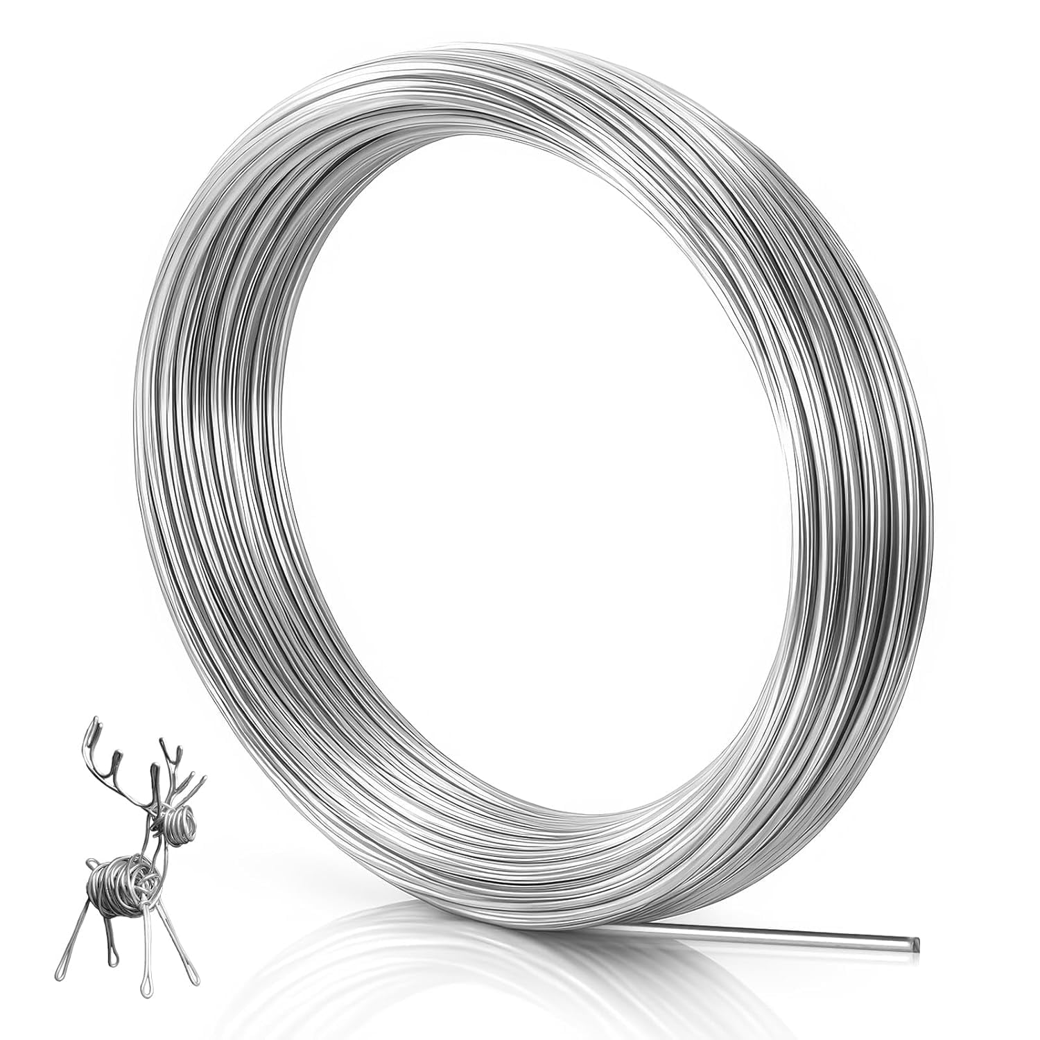 9 Gauge Bendable Aluminum Wire, 32.8 Feet Metal Craft Wire for ...