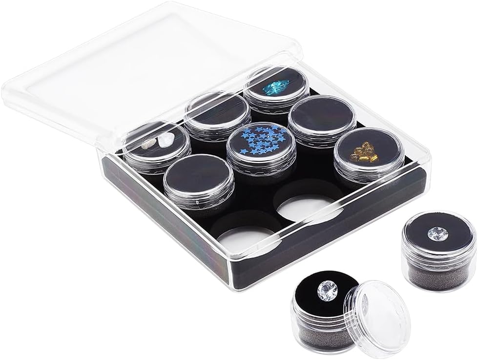 9 Gems Storage Container Jewelry Case Crystal Diamond Ring Display Box ...