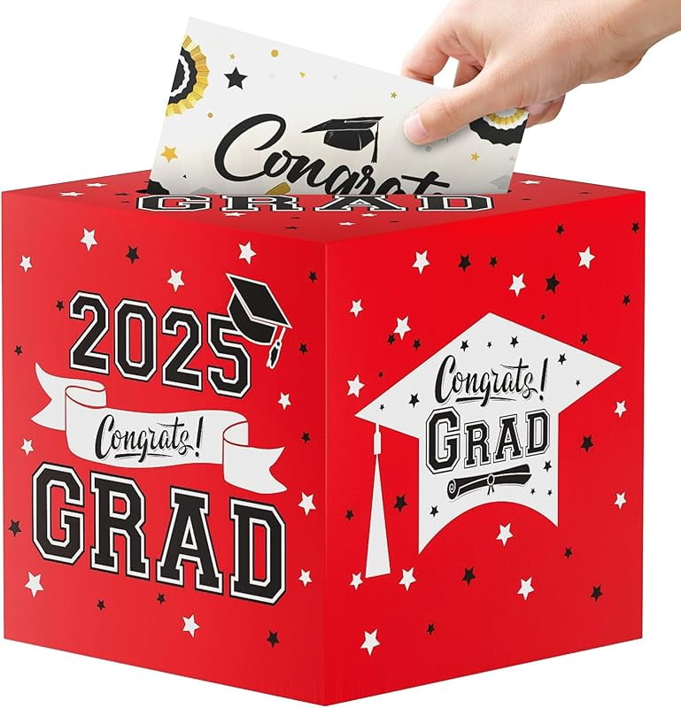 9" Graduation Card Box, Graduation Decorations 2025 - Congrats Grad ...