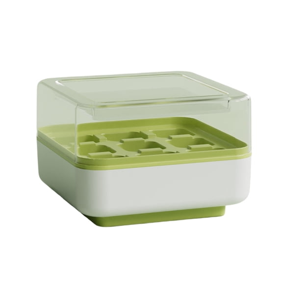 9 Grid Press Release Ice Cubes Tray, Lidded Easy Demold Ice Maker Mold ...