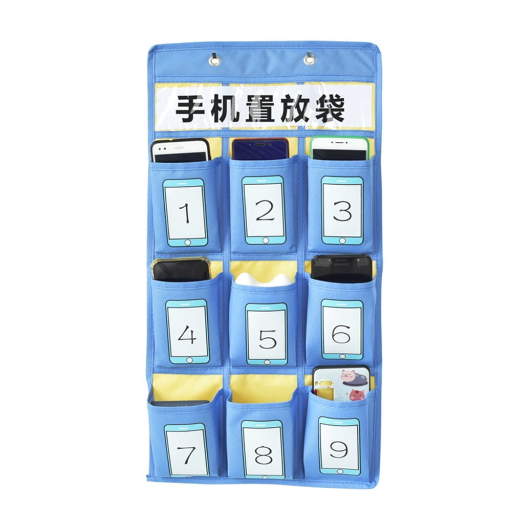 9 Grids Hanging Organizers with Hooks Phone Pockets Chart Classroom ...