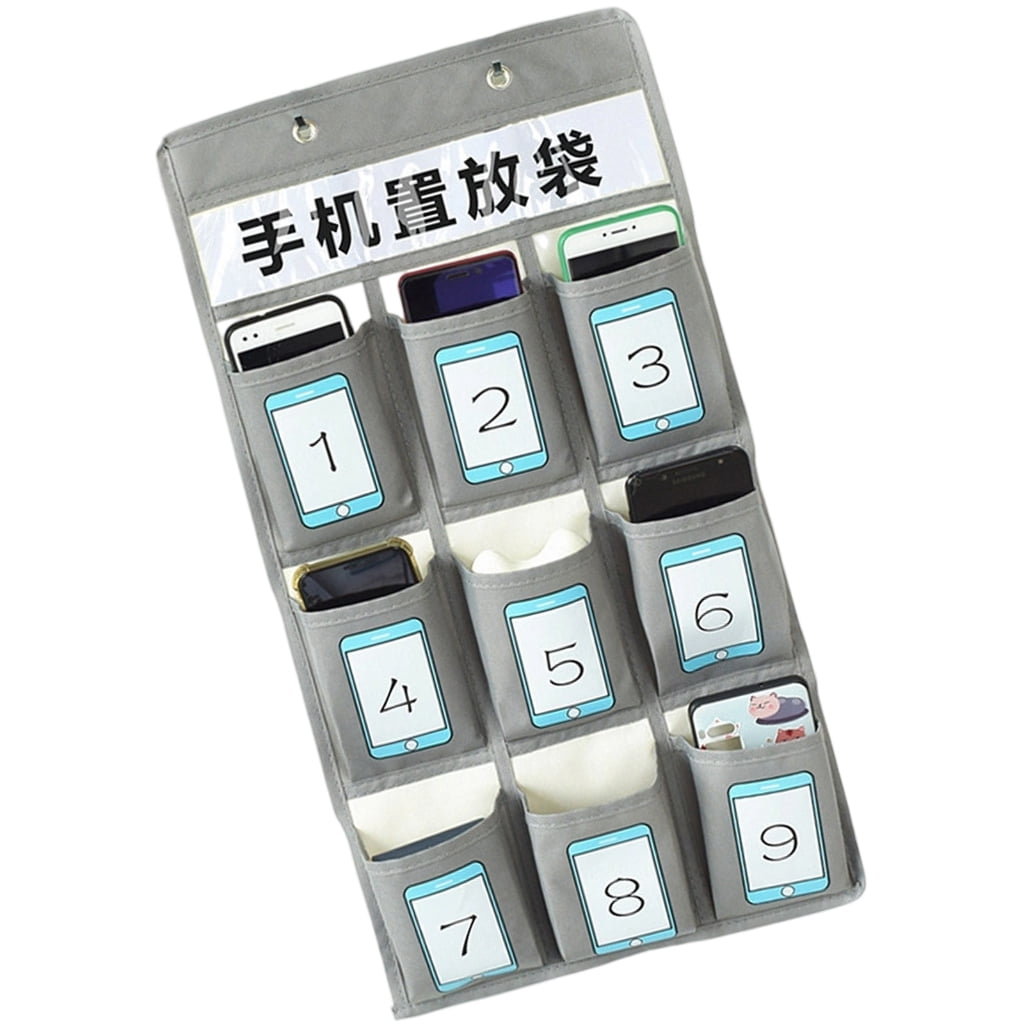 9 Grids Hanging Organizers with Hooks Phone Pockets Chart Classroom ...