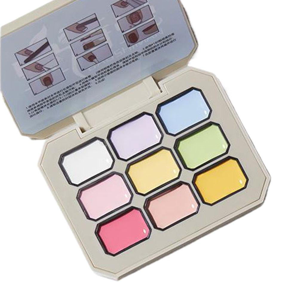 9 Grids Nail Powder Color Texture 9 Colors Solid-Cream Gel Polish Nail Art X8M6 - Walmart.com