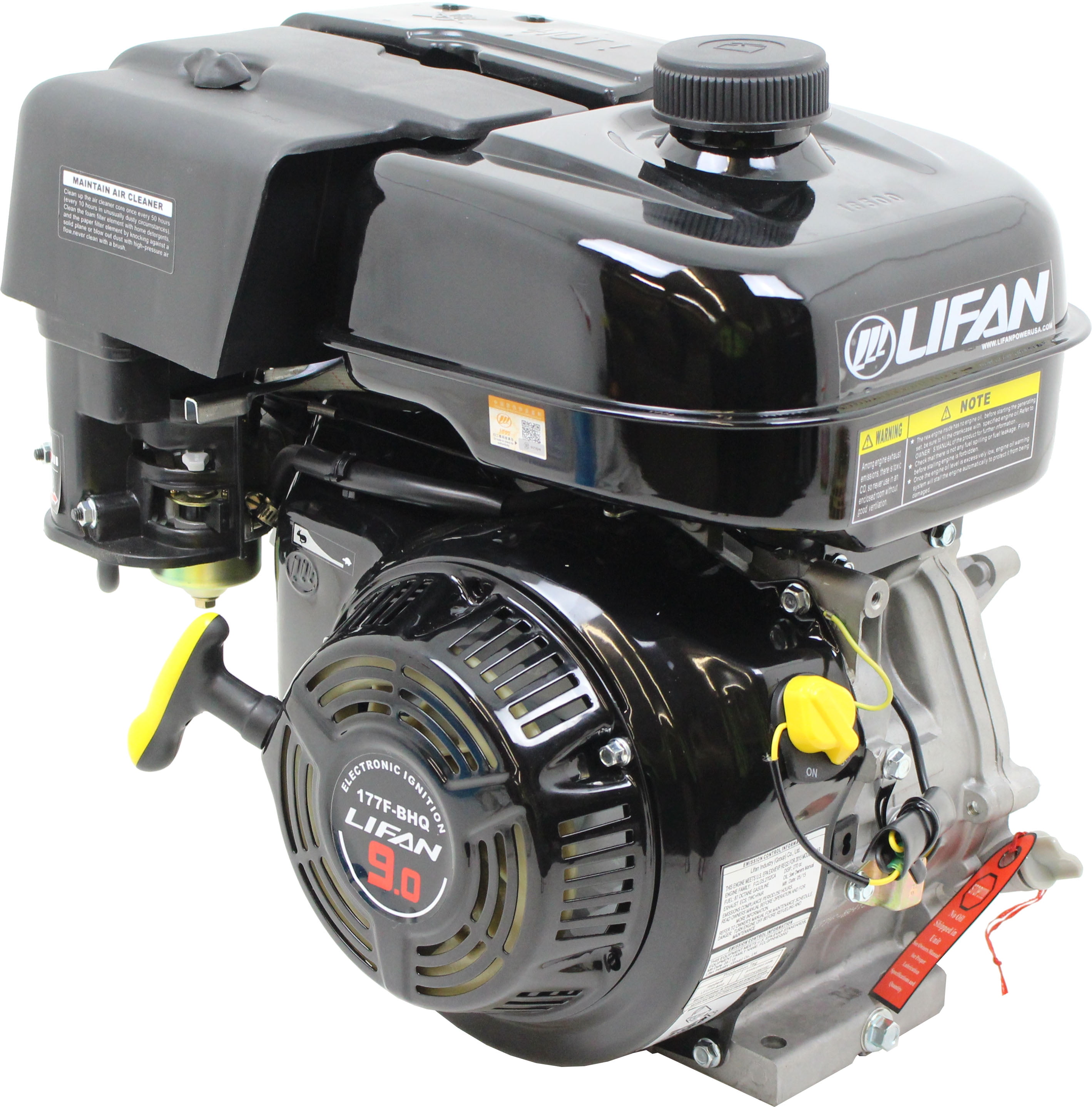 9 HP Recoil Start Horizontal Shaft Engine with 6;1 Gear Reduction CARB - Walmart.com