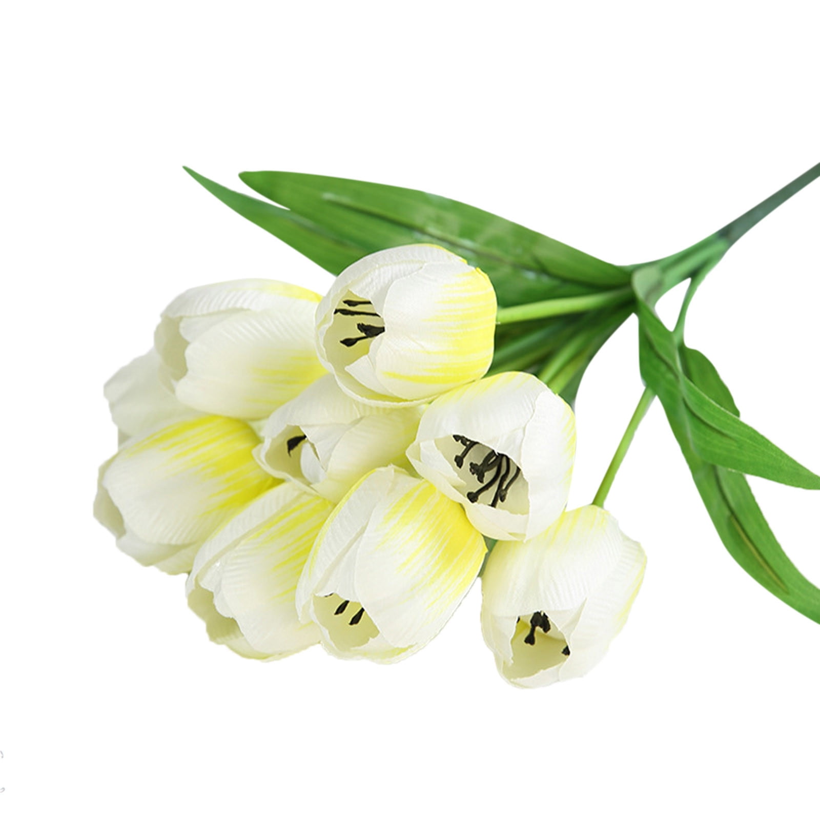 9-Head Latex Artificial Flower Bouquet, Realistic Bridal Floral ...