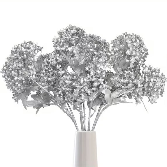 9-Head Silk Hydrangea, Artificial Hydrangea Flowers for Wedding ...