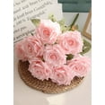 9 Heads Roses Artificial Silk Flowers, Fake Roses With Long Stems ...