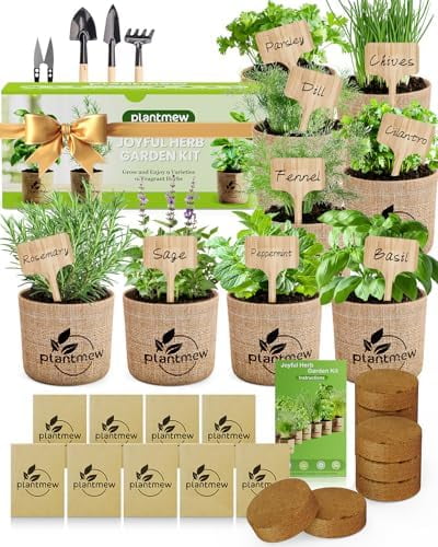 9 Herb Organic Indoor Window Garden Kit | Gift for Mom, Women, Her ...