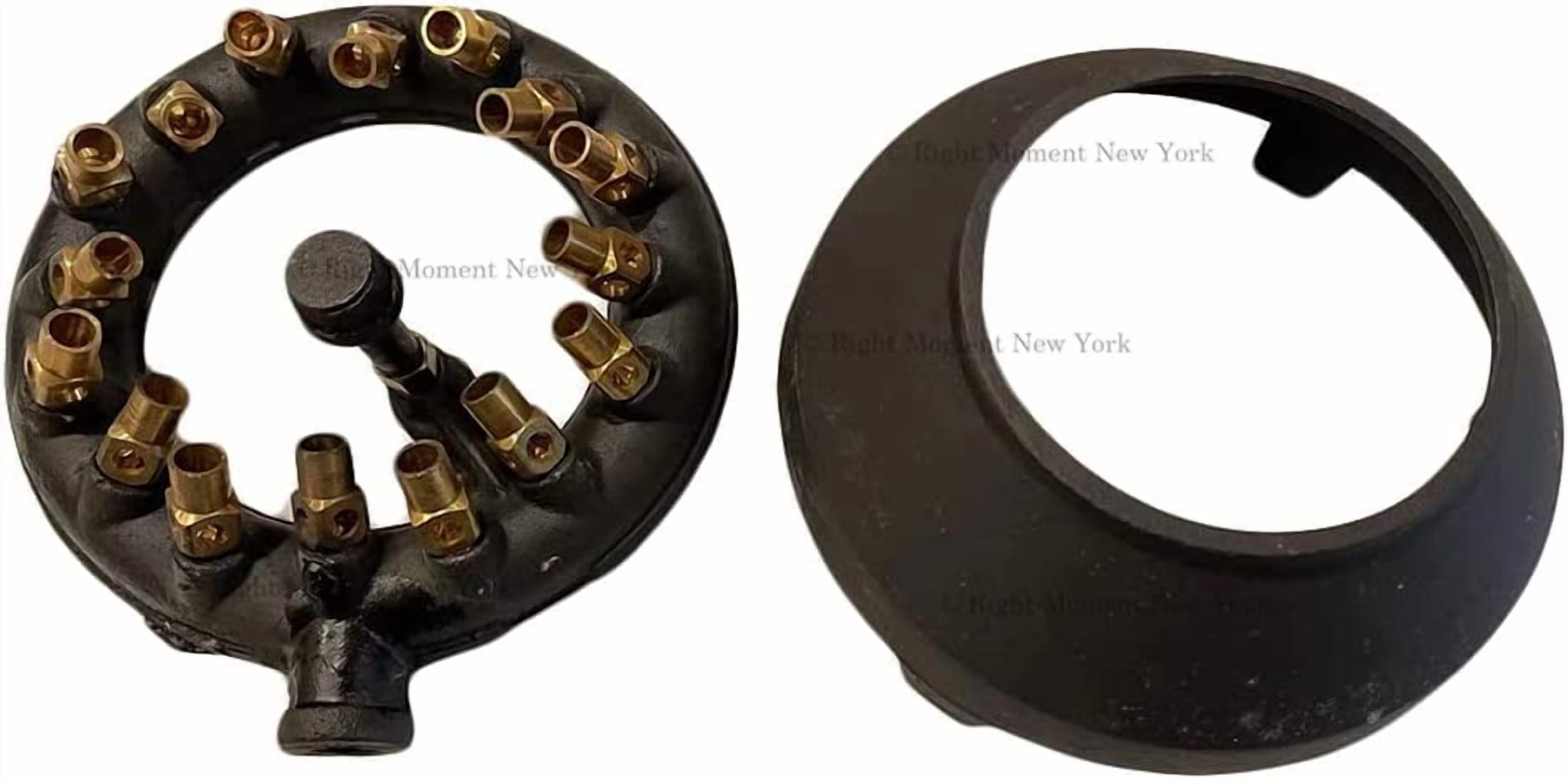 9" High-Powered Jet Burners W/Lip (Natural Gas) (16 Brass Tip Jets ...