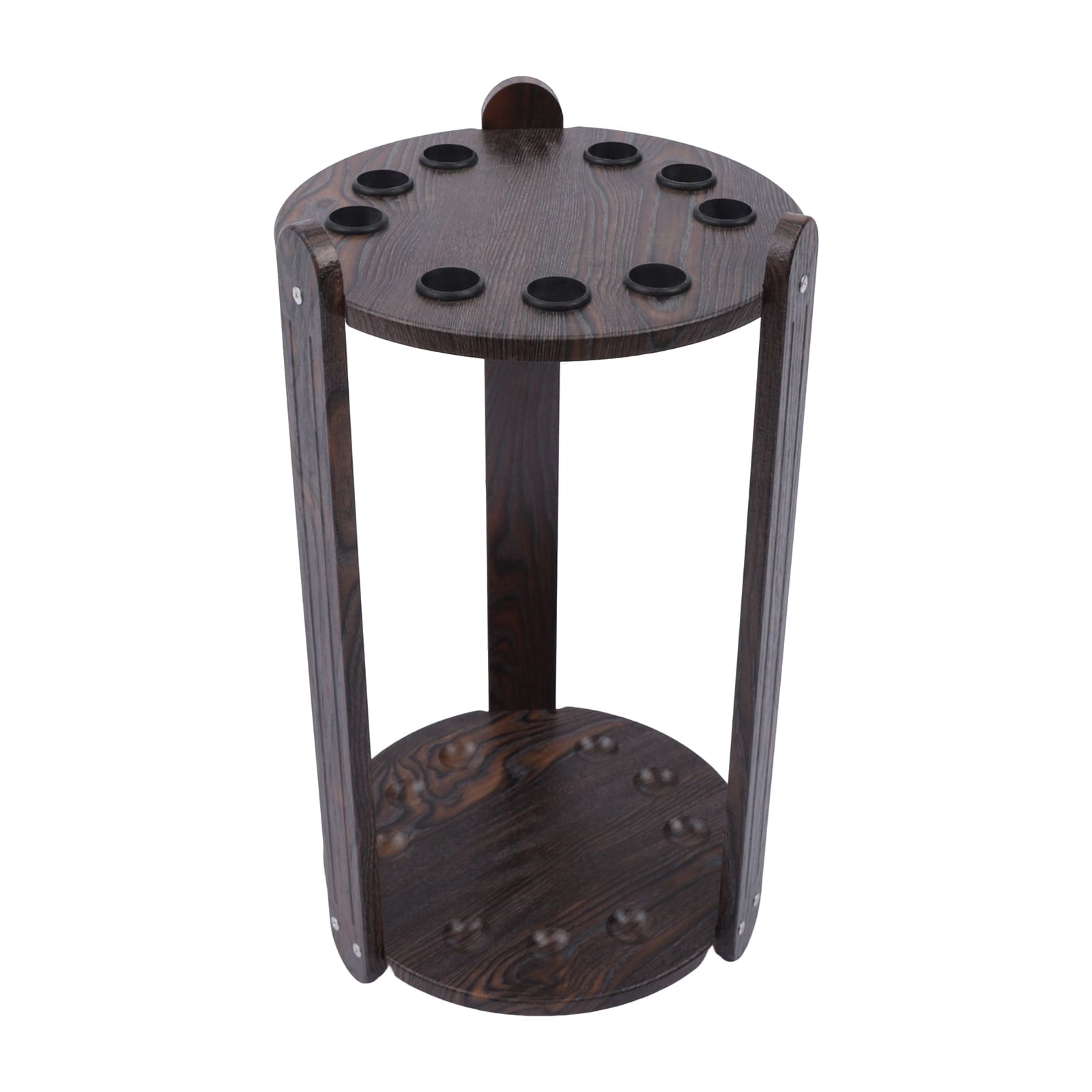 9-Hole Billiard Cue Stick Rack, Wood Pool Stick Stand Holder, Pool Cue ...