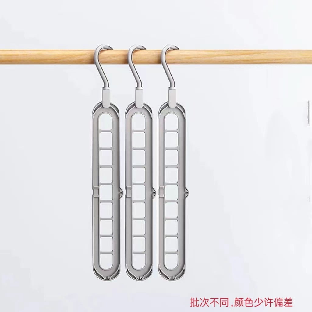 9-Hole Closet Organizer - Space Saving Hanger for Clothes, Heavy Duty ...