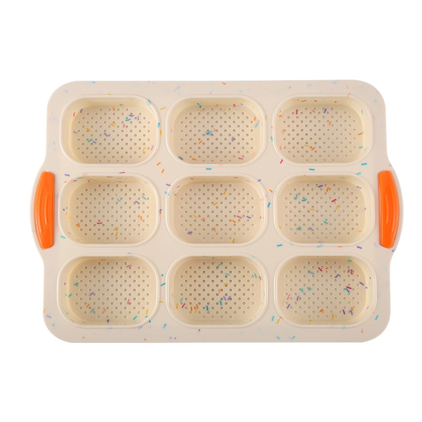 9-Hole Mini Loaf Pan - Professional Non-Stick Silicone Bread Mold with ...