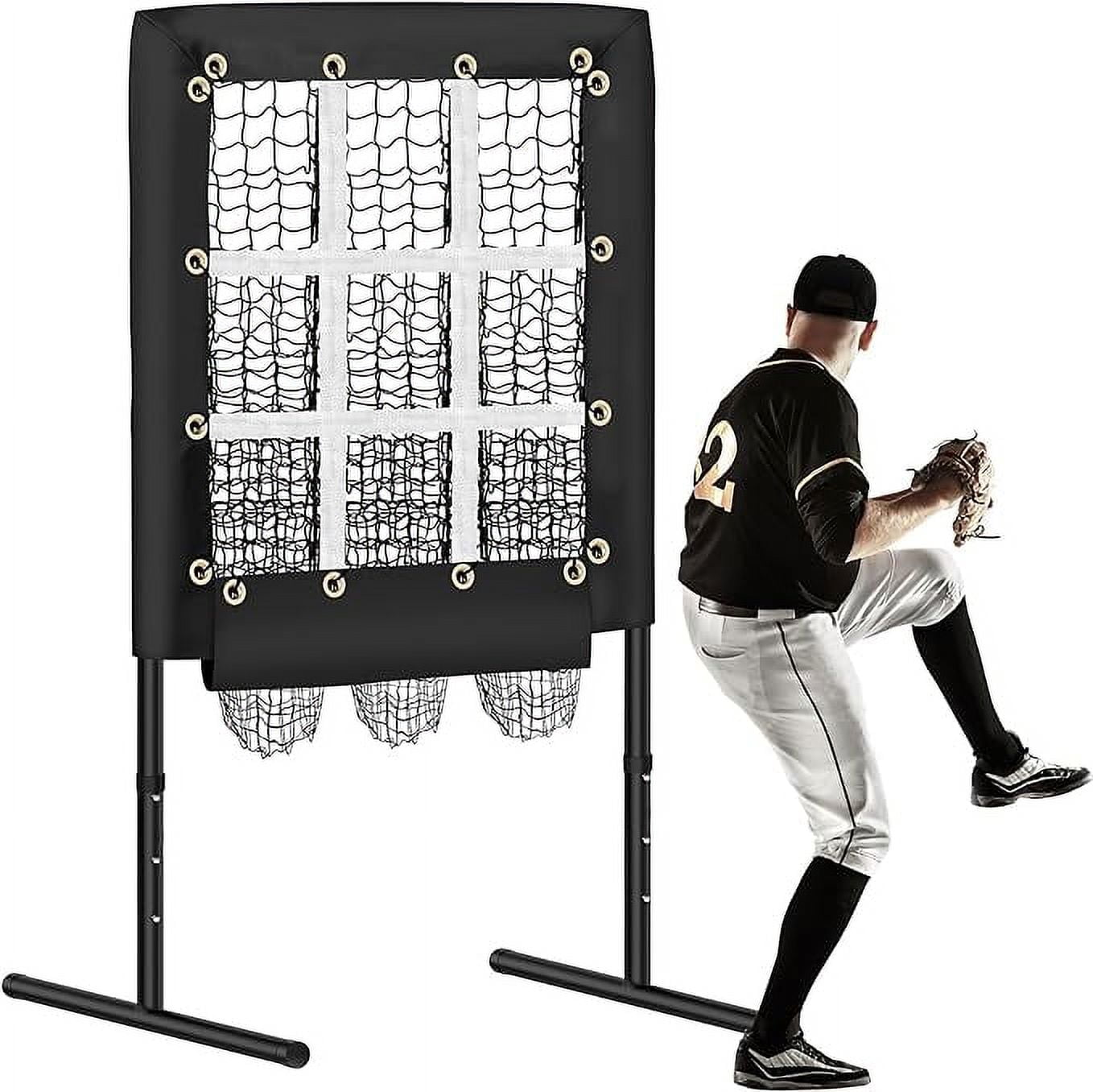 Walmart 9-Pocket Baseball and Softball Trainer, Adjustable Pitching Net ...