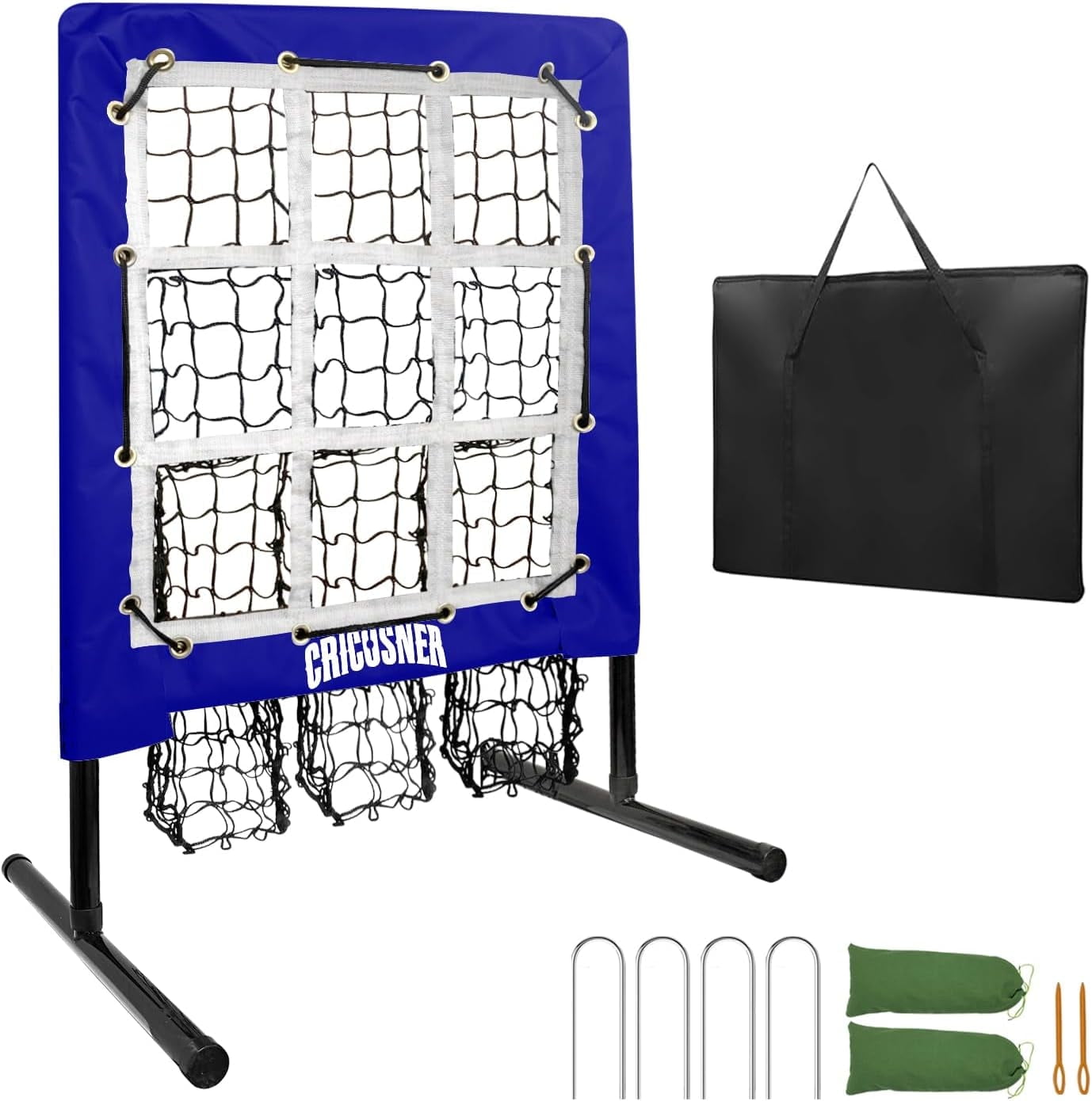 9 Hole Pitching Net, Heavy-Duty Baseball Net with Strike Zone for ...