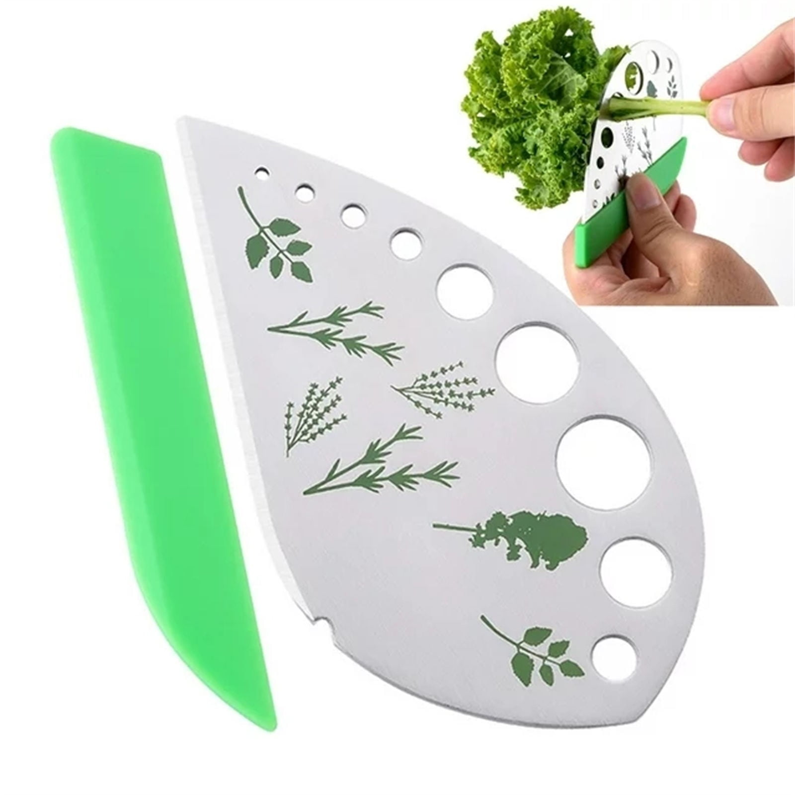 9 Holes Herb Stripper Stainless Herb Pealer Kitchen Vegetable Stripping ...