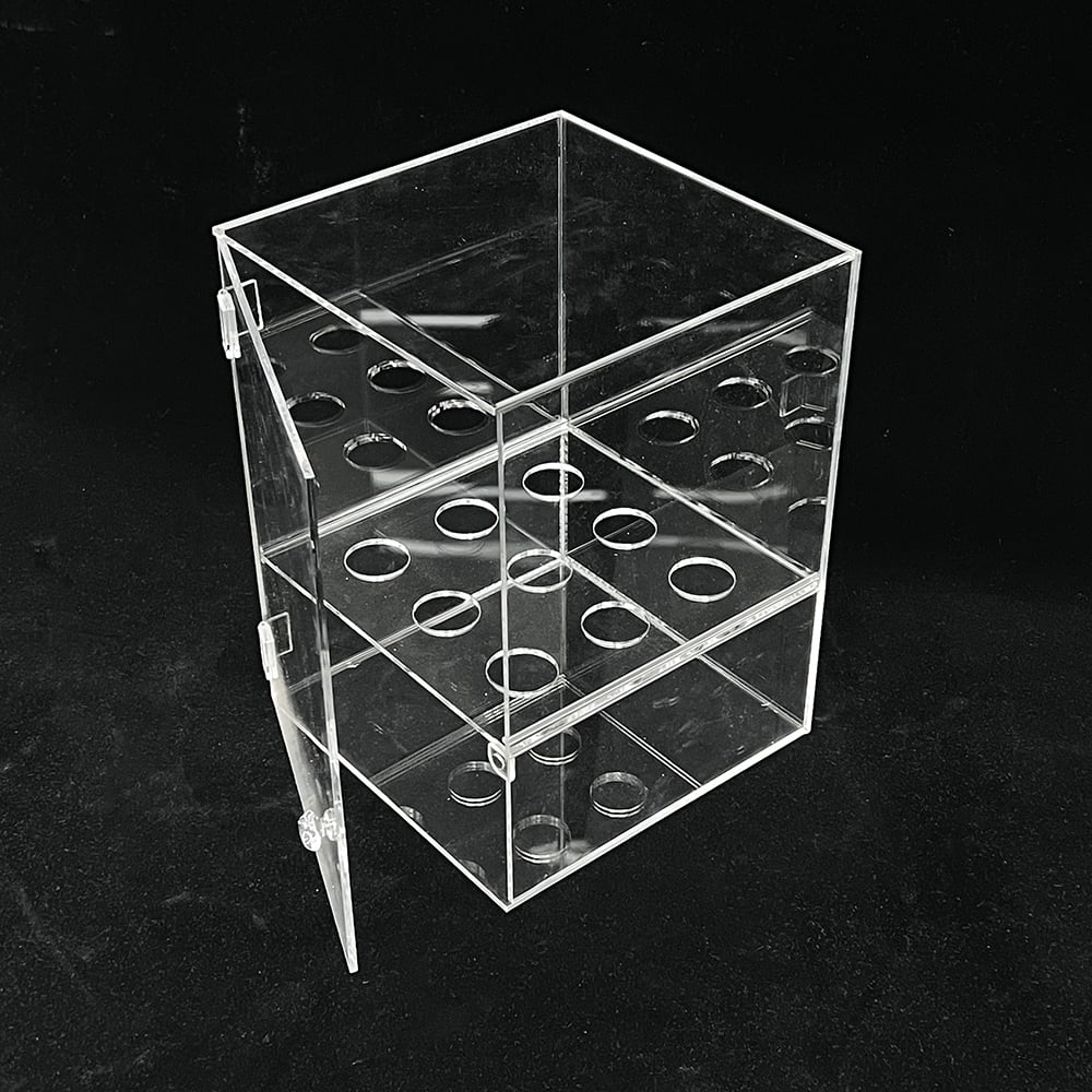 9 Holes Ice Cream Cone Cabinet Acrylic Egg Roll Display Box Transparent ...