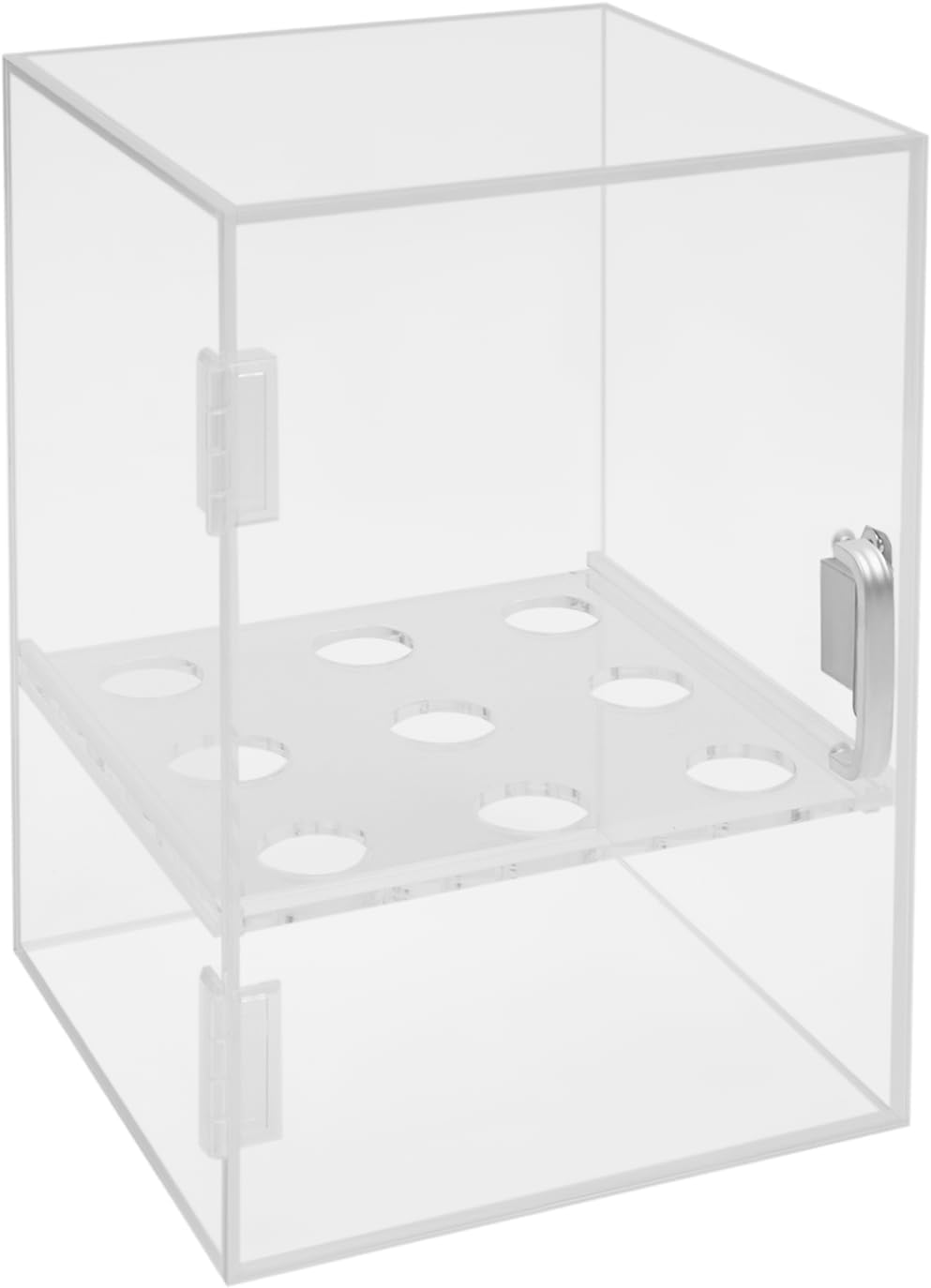 9 Holes Ice Cream Cone Holder with Door and Handle,Clear Acrylic Ice ...