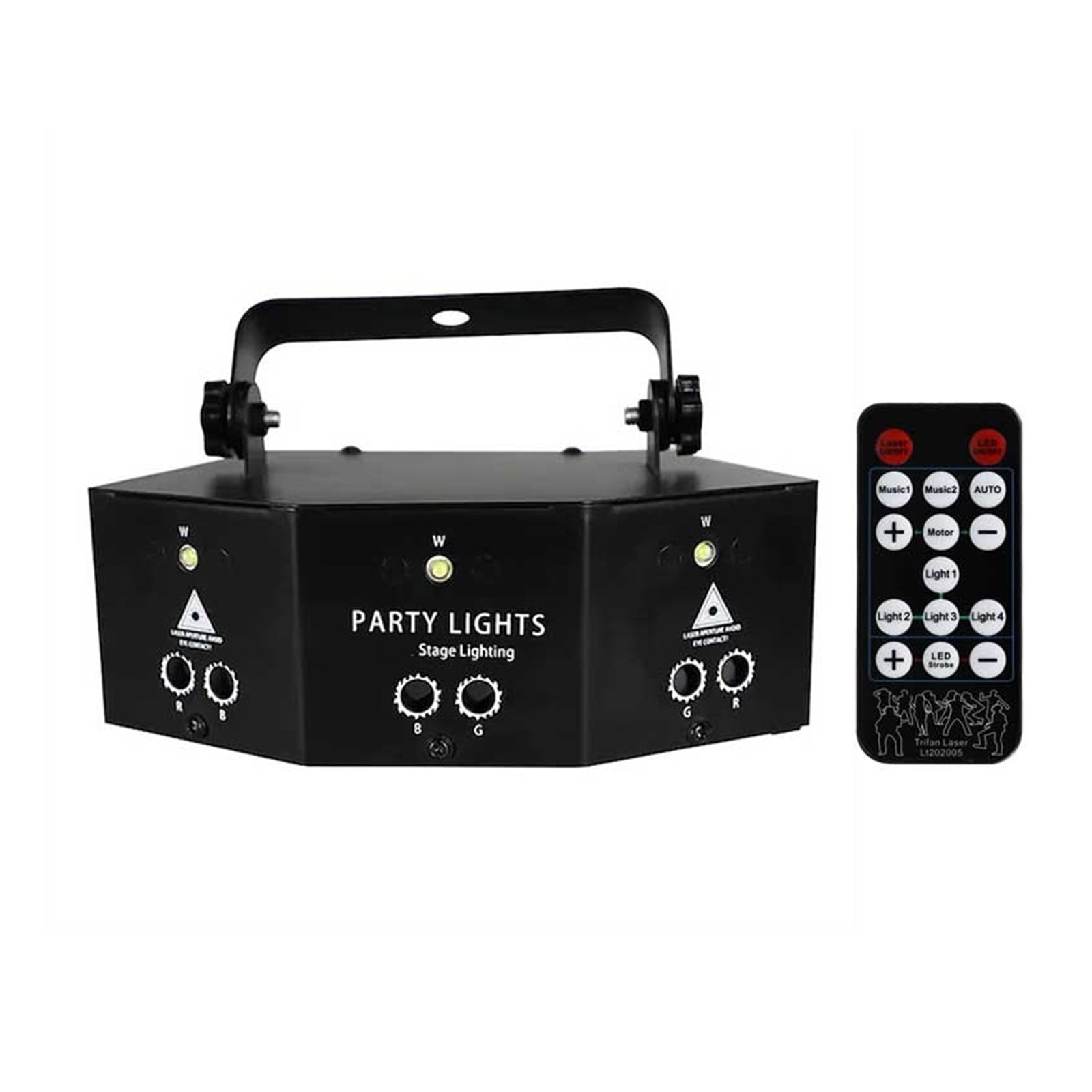 9 Holes RGB DJ Disco Beam Light Projector Stage Lighting LED Music ...