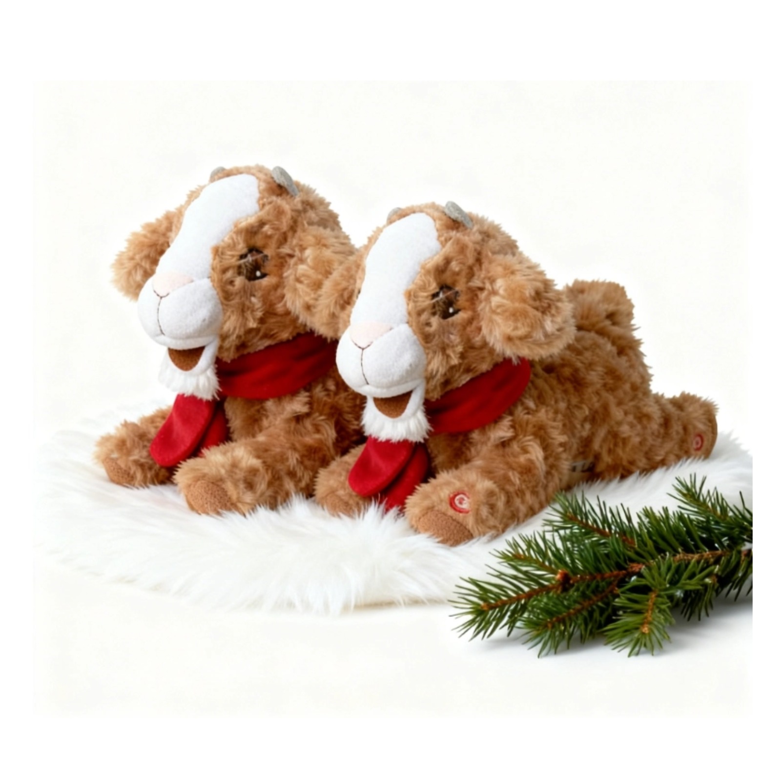 9"Huggable Goat Plush Toy,Screaming Animated Goat Stuffed Animal Red ...