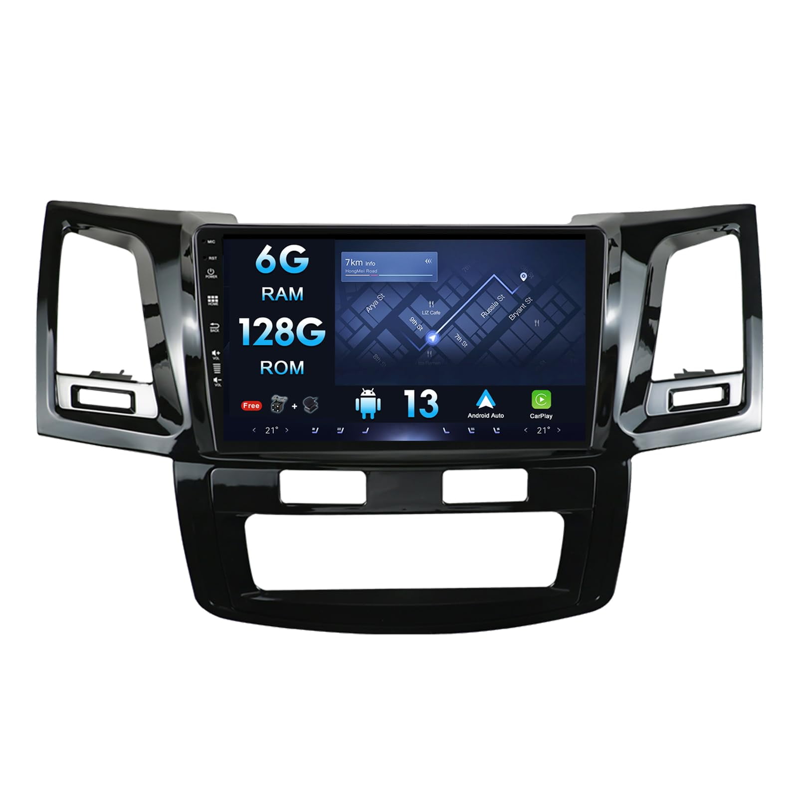 9" IPS 2 Din Android Car Radio Suitable For Toyota Hilux/Fortuner/Revo ...