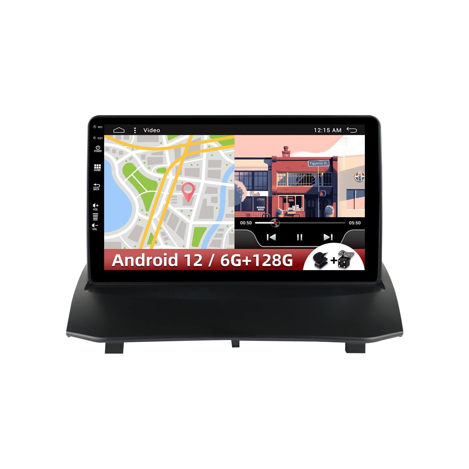 9" IPS Double Din Android 12 Car Stereo GPS Fit For Ford Fiesta Mk 6 ...