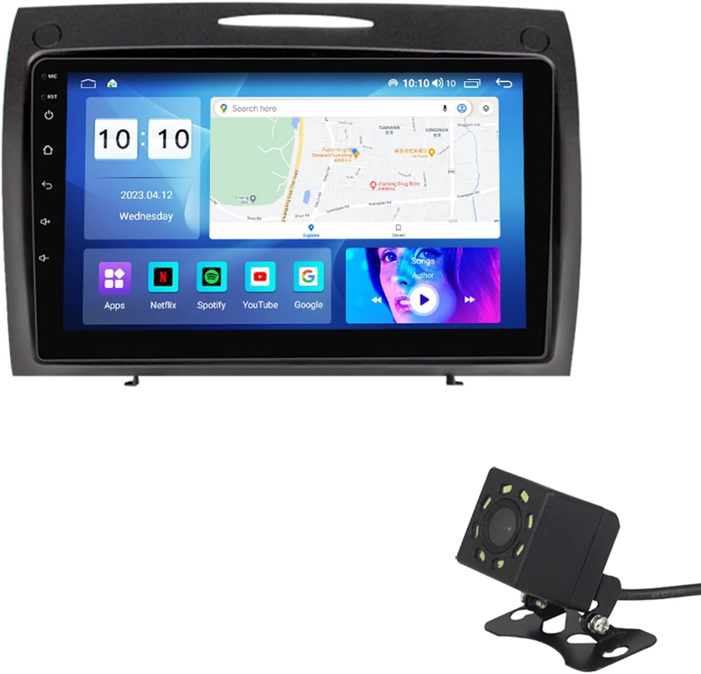 9" IPS Touch Screen Car Stereo Android 12 for Benz SLK-Class 2004-2011 ...