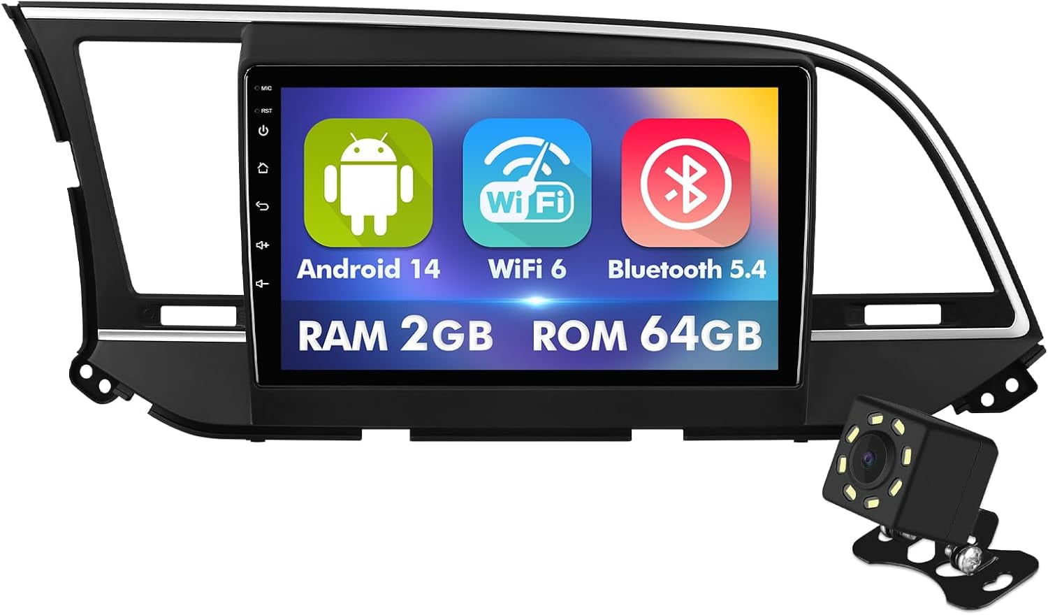 9 Inch Android 14 Car Stereo Radio for Hyundai Elantra 2016 2017 2018 ...