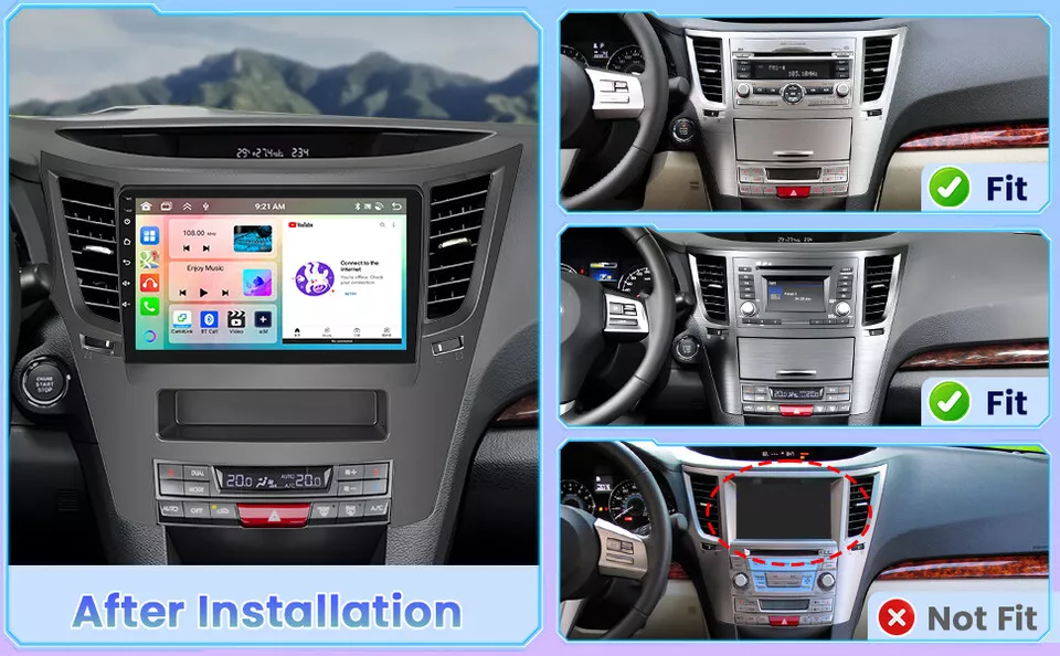 9 Inch Android 15 Car Stereo for Subaru Outback & Legacy 2009-2014, 4GB ...