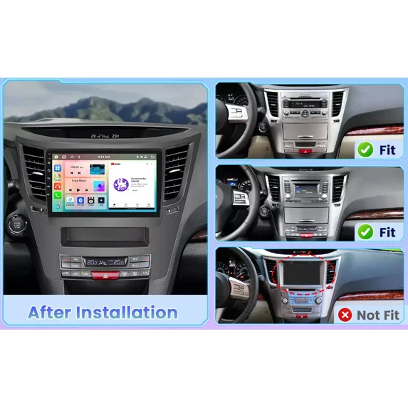 9 Inch Android 15 Car Stereo for Subaru Outback & Legacy 2009-2014, 4GB ...