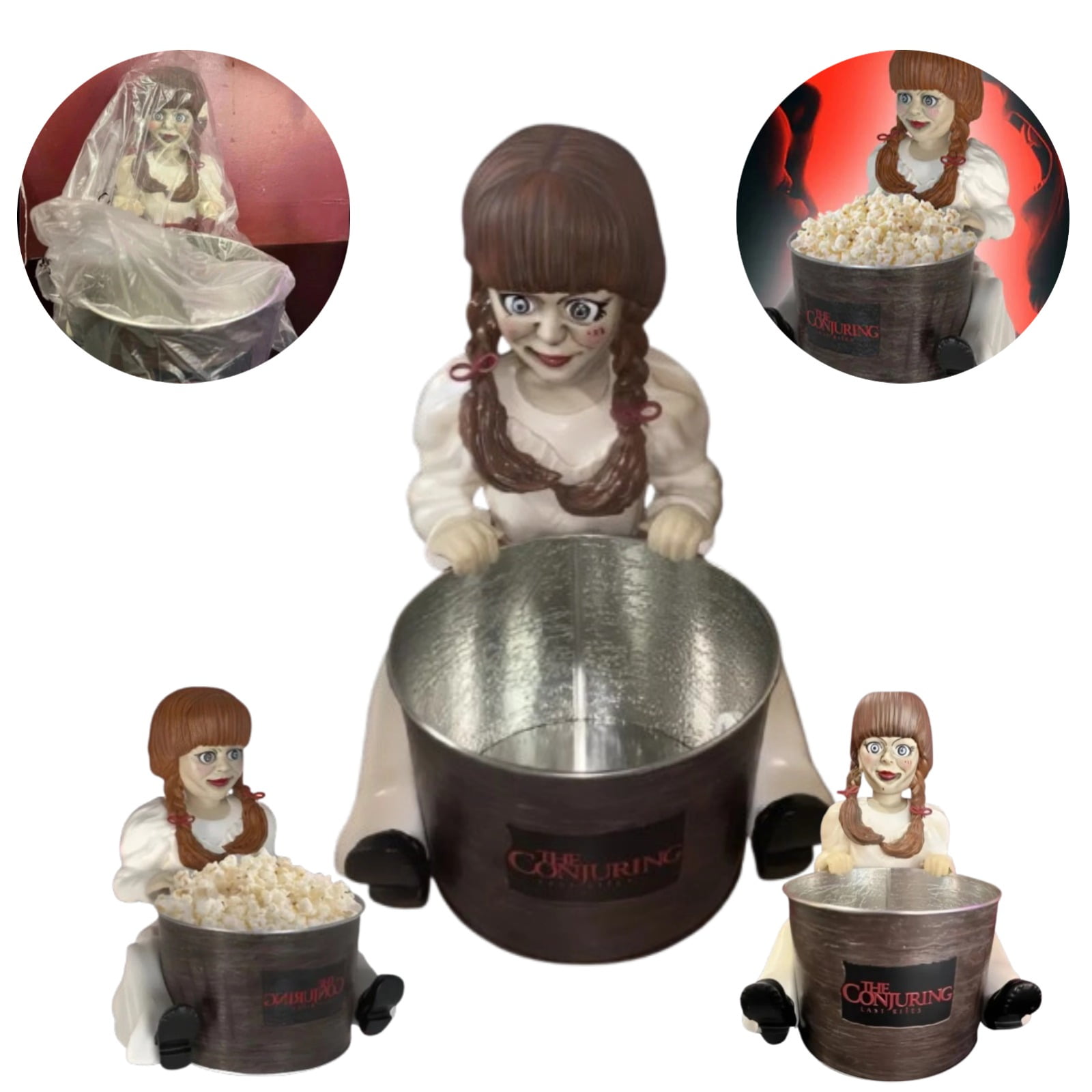9 Inch Annabelle Popcorn Tub - Resin Halloween Decoration, The ...