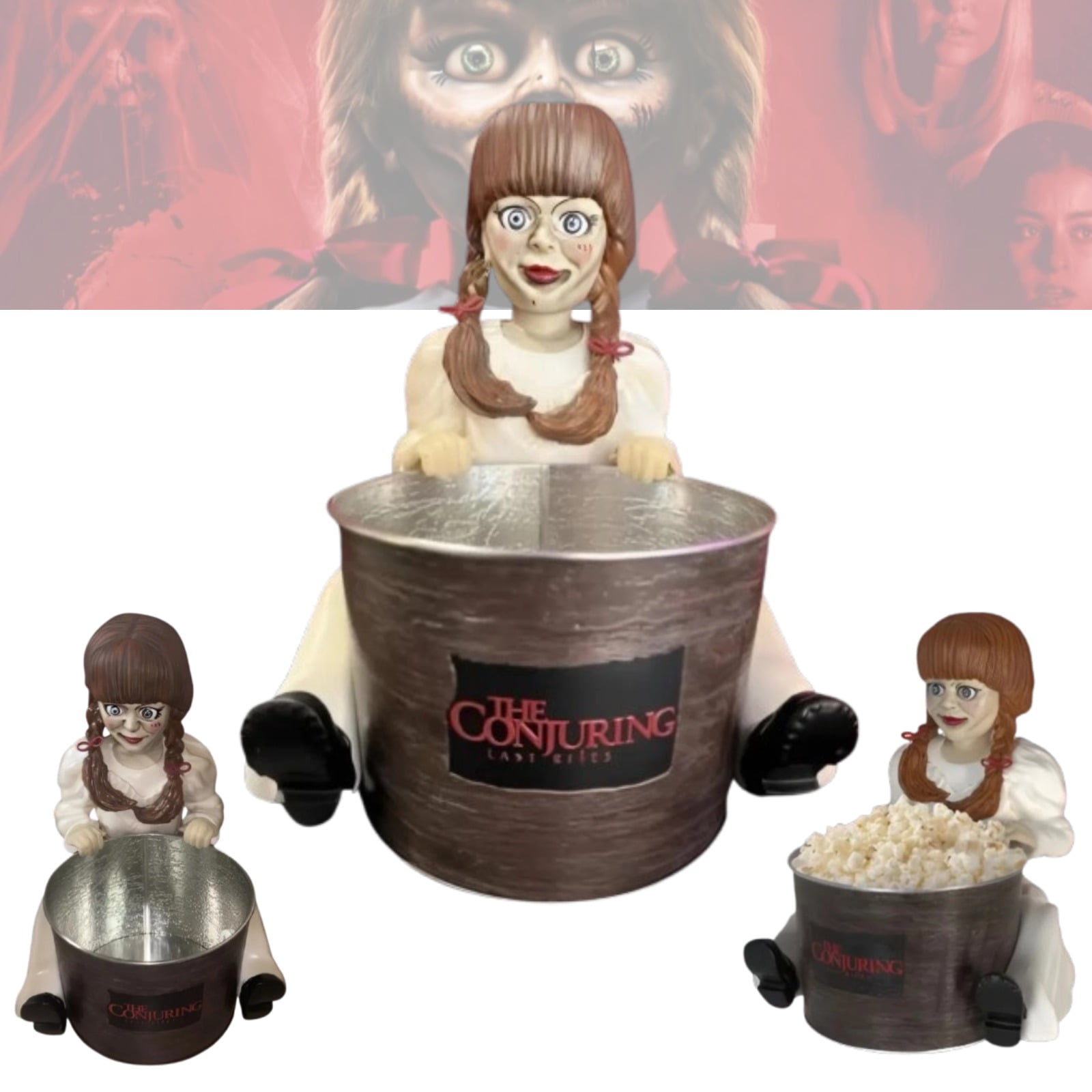 9 Inch Annabelle Popcorn Tub - The Conjuring Last Rites Resin Decor ...
