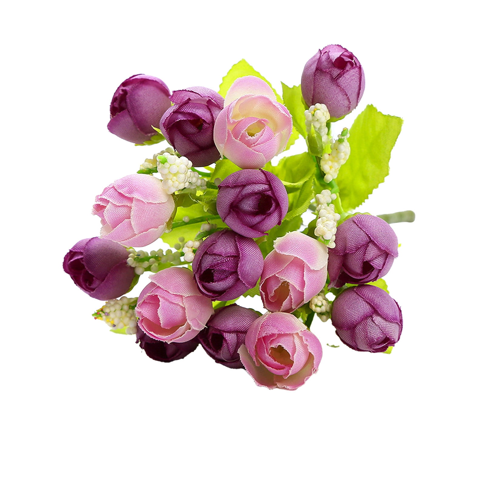 9-Inch Artificial Rose Bouquet with Detailed Blooms, Lifelike Faux ...