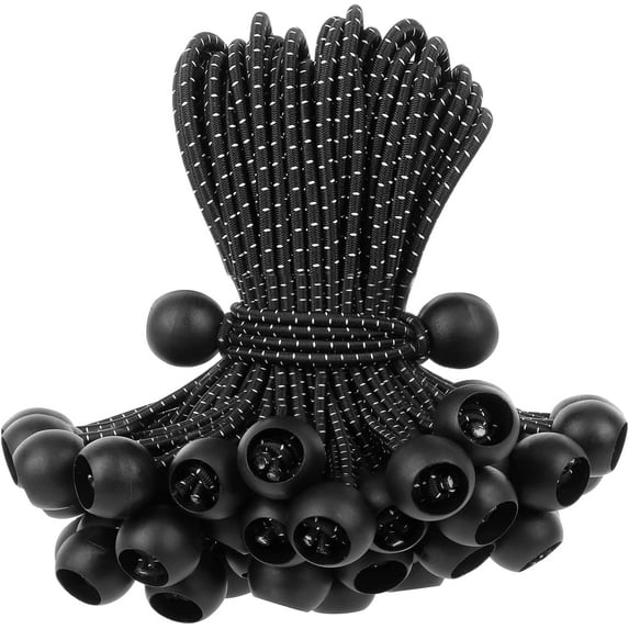 9 Inch Ball Bungee Cords, 50 pcs Bungie Cord Balls Tarp Tie Bungee ...