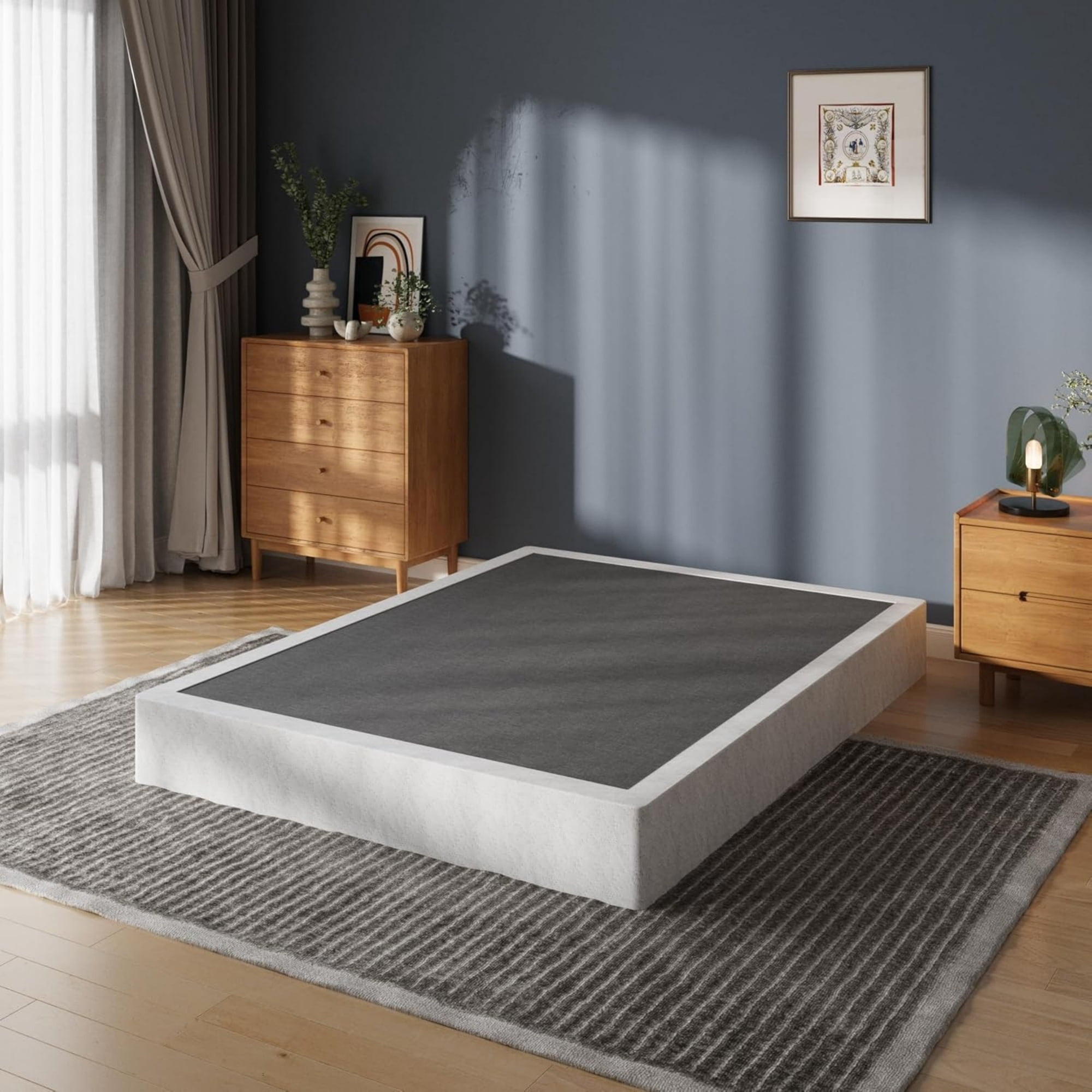 9 Inch Box Spring for Queen Bed Bases - Heavy Duty Metal Mattress ...