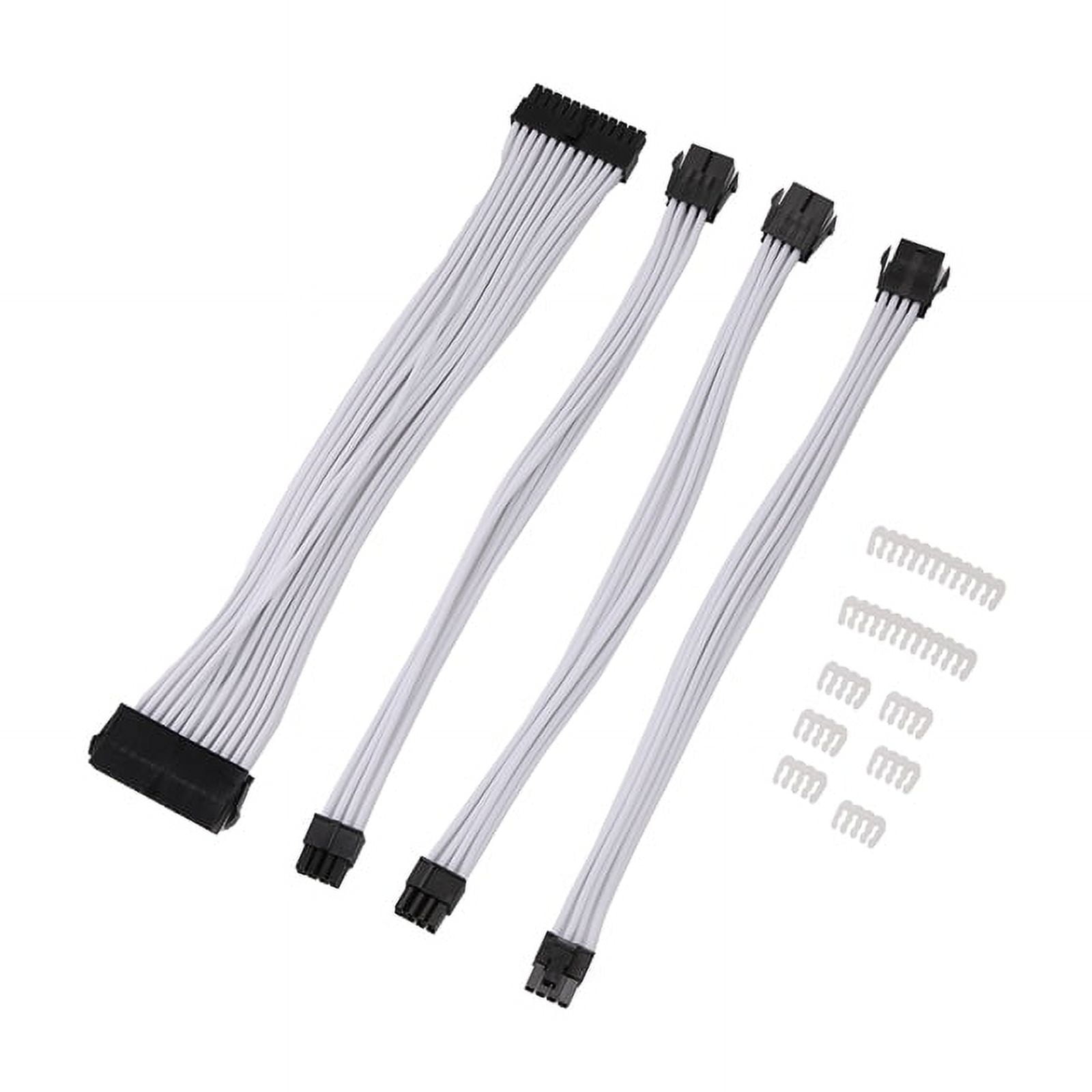 9-Inch Braided Extension Cable Kit Basic Extension Cable for PC Case ...