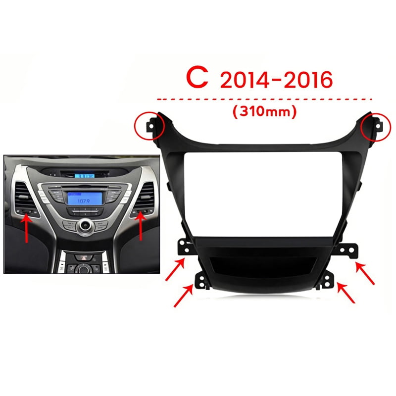 9 Inch Car Radio Fascia Frame for Hyundai Elantra Avante I35 2011-2016 Dash Kit Cable 2 Din ...