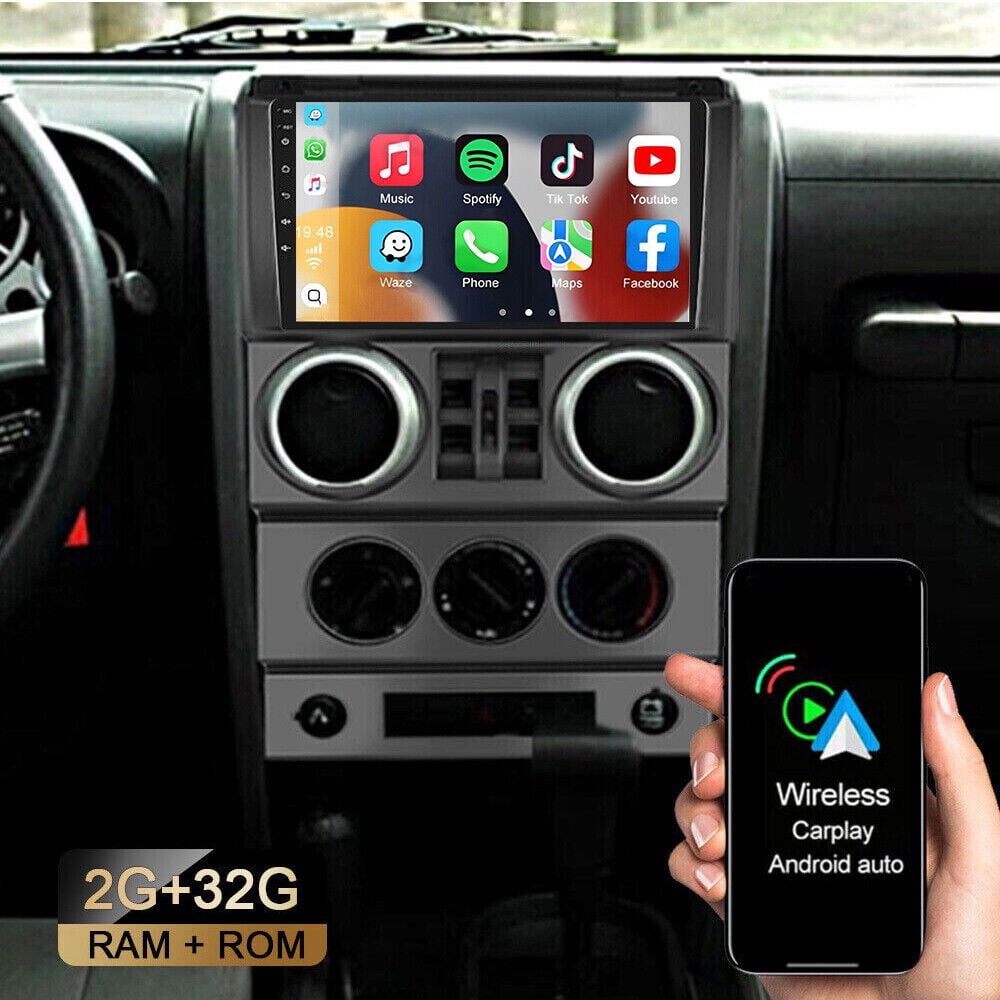 9 Inch Car Radio Stereo for Jeep Wrangler JK Built-in Apple Carplay ...