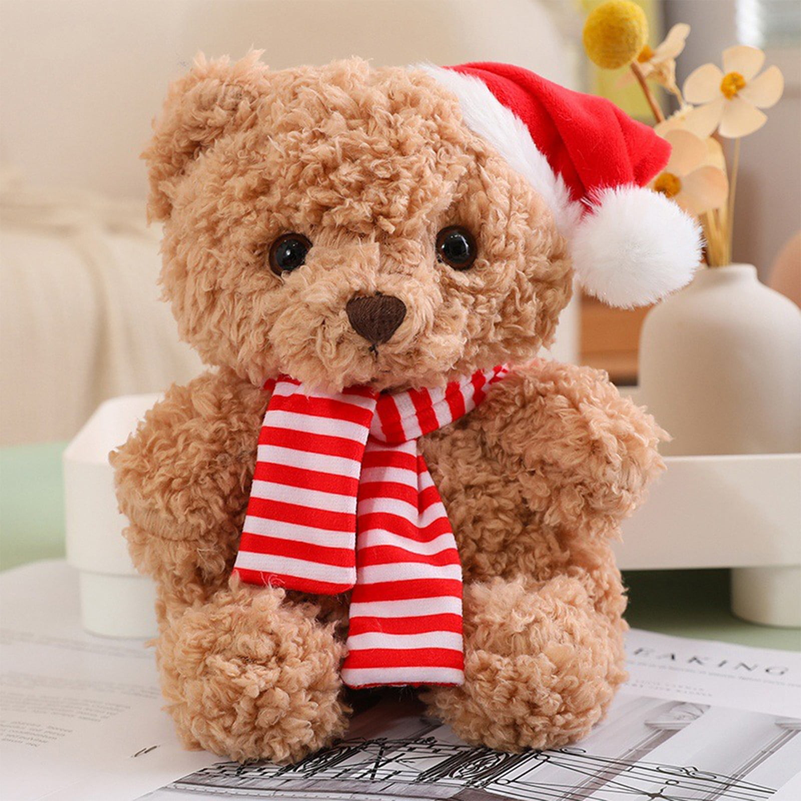 9 Inch Christmas Teddy Bear - Santa Costume Plush Stuffed Animal with ...